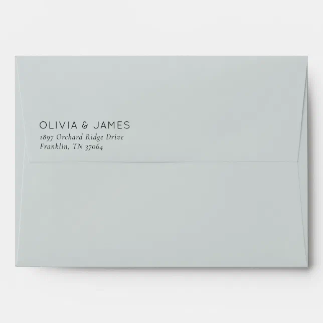 Elegant White Minimalist Typographic Envelope | Zazzle