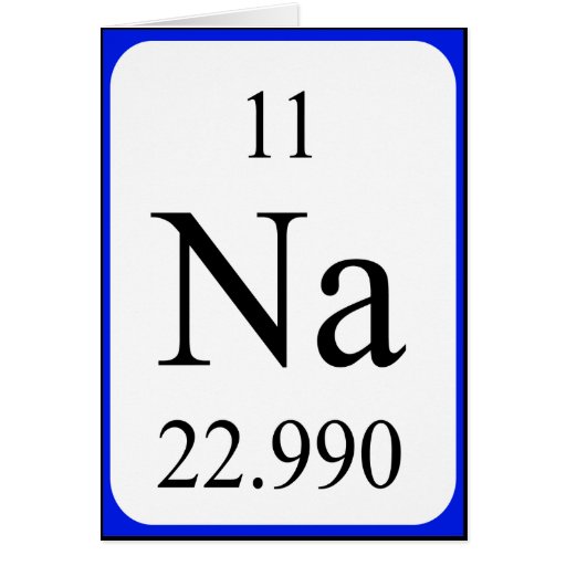 Element 11 card - Sodium white | Zazzle