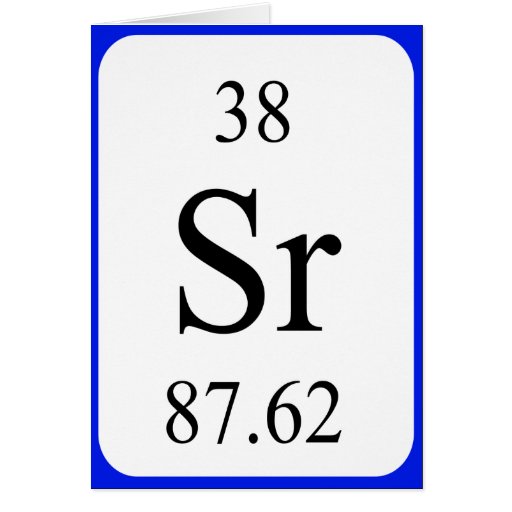 Element 38 card - Strontium white | Zazzle