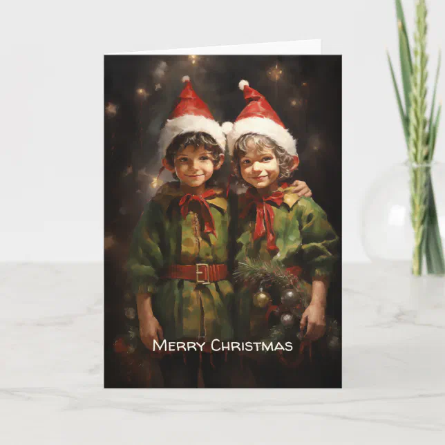 Elf Bestie Friends Card | Zazzle