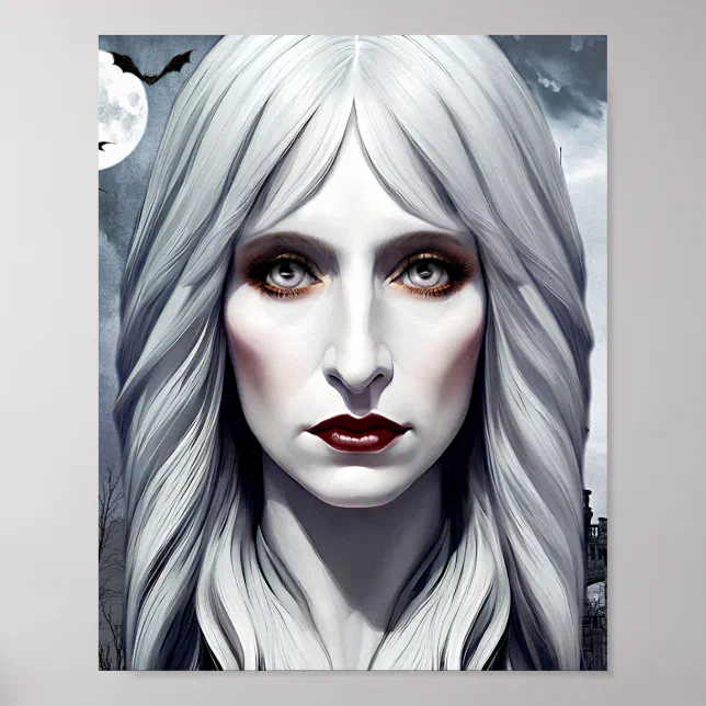 Elizavella Vampire Witch Woman Fantasy Dark art Poster | Zazzle