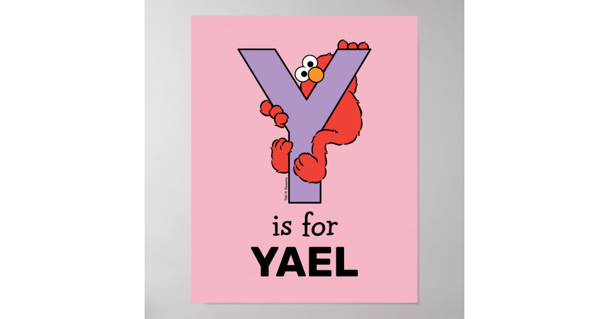 Elmo Alphabet | Y Purple Poster | Zazzle