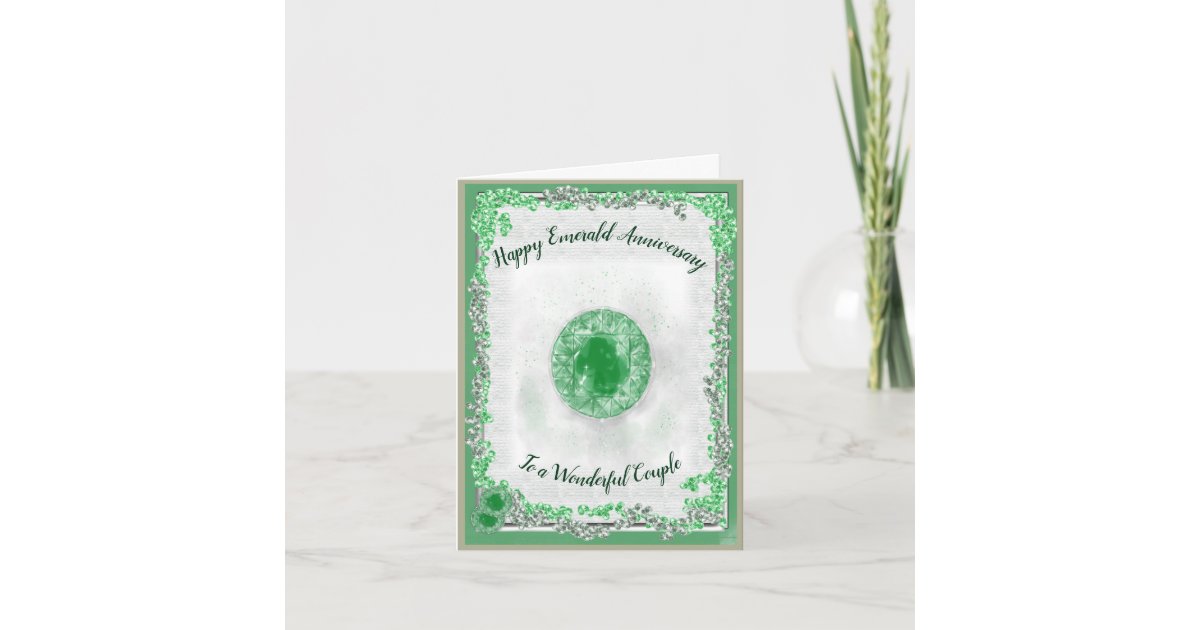 Emerald Wedding Anniversary Card | Zazzle