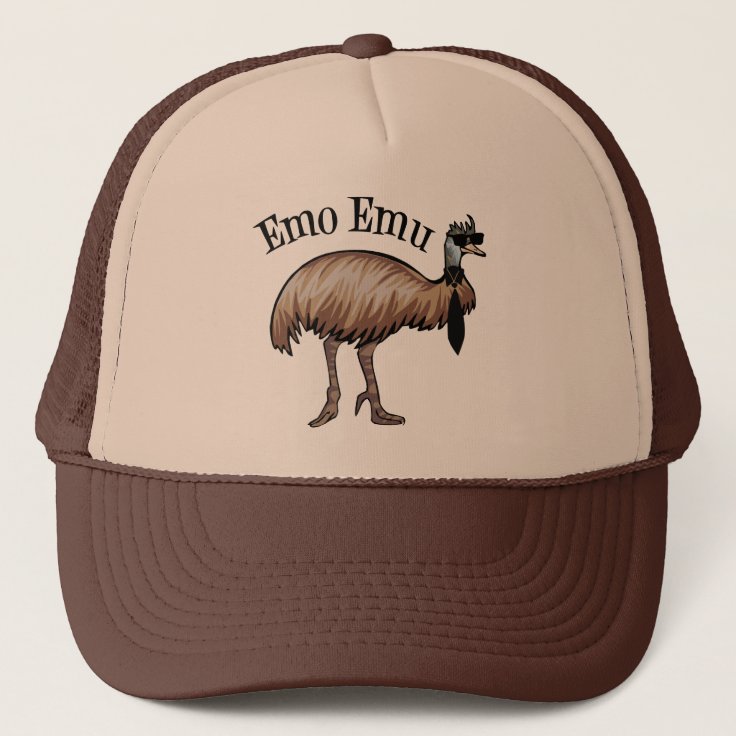 Emo Emu Trucker Hat | Zazzle