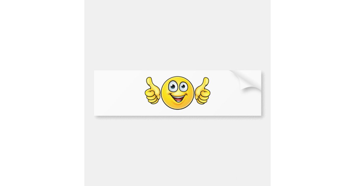 Emoji Thumbs Up Icon Bumper Sticker | Zazzle