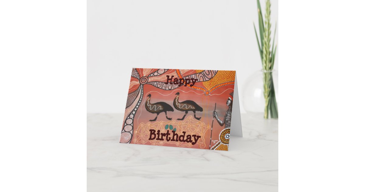 Emu Dreaming Birthday Card | Zazzle