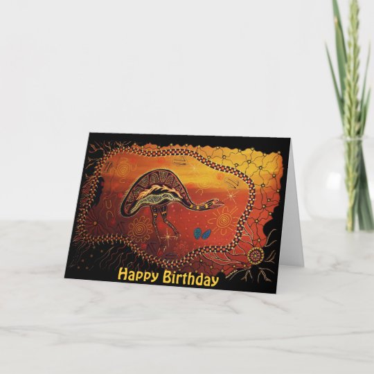 Emu Dreaming Birthday Card | Zazzle.com.au