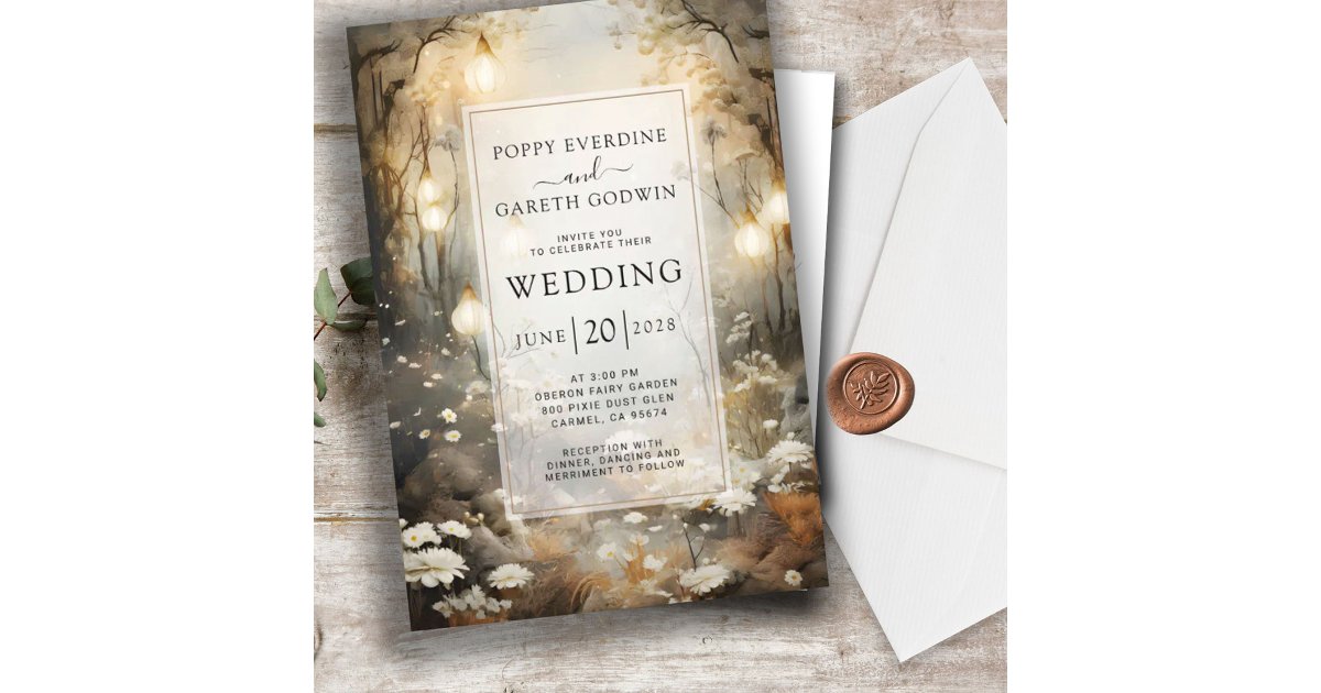 Enchanted Forest Wedding Invitation | Zazzle