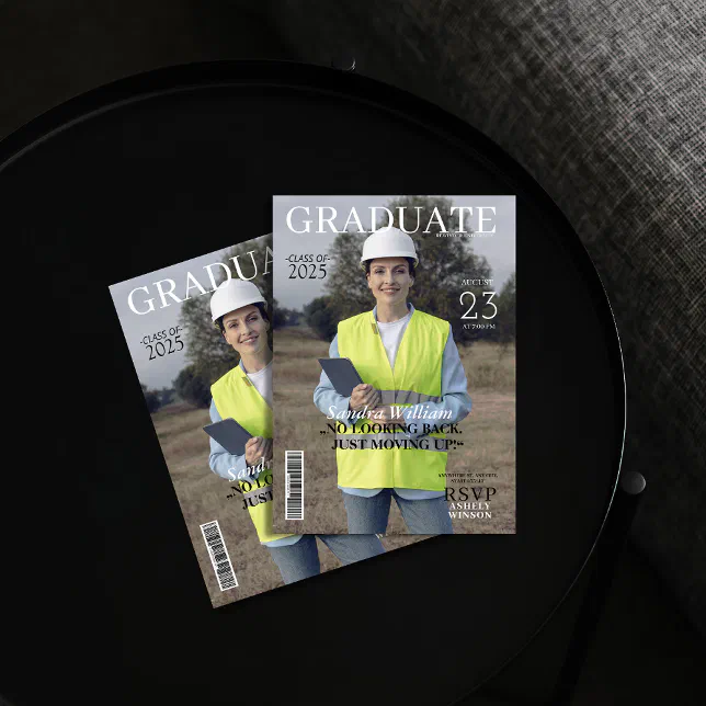 Engineering photo Graduation magazine Invitation | Zazzle