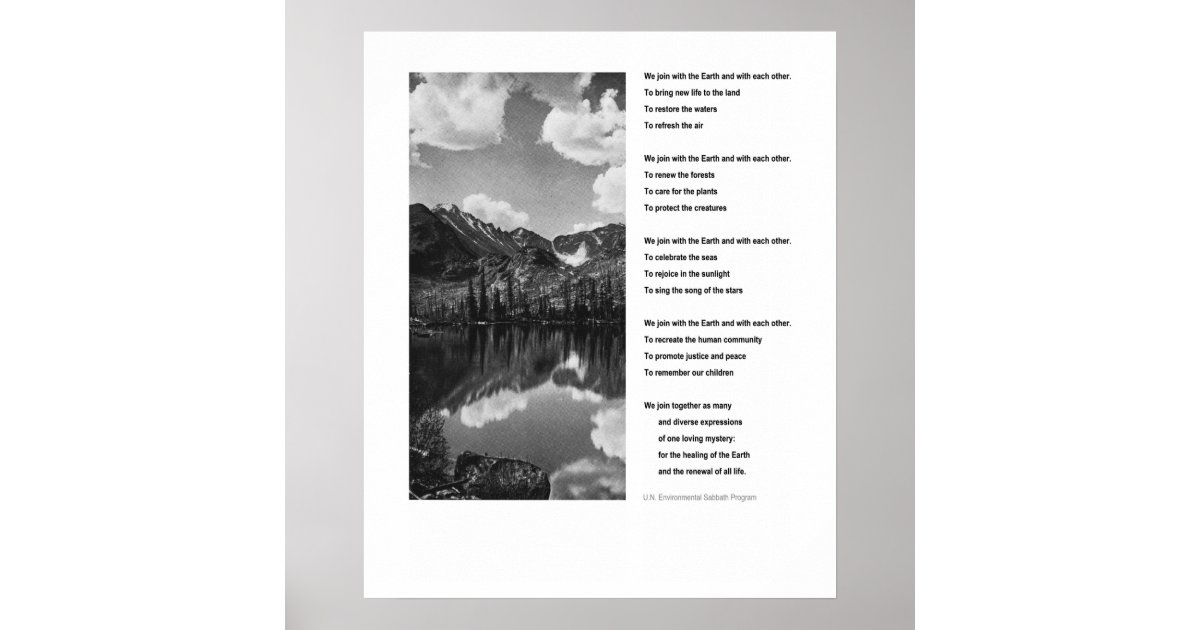Environmental Earth Day inspirational poster | Zazzle