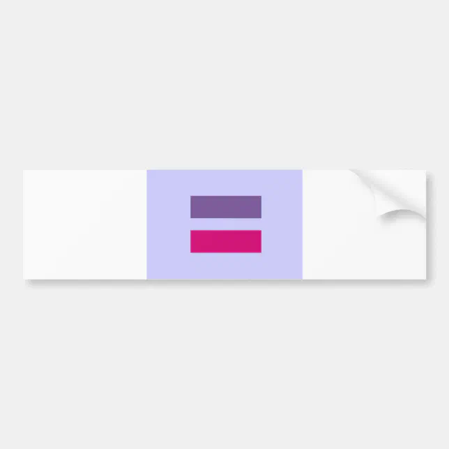 equal sign symbol marriage equality gay bisexual bumper sticker | Zazzle