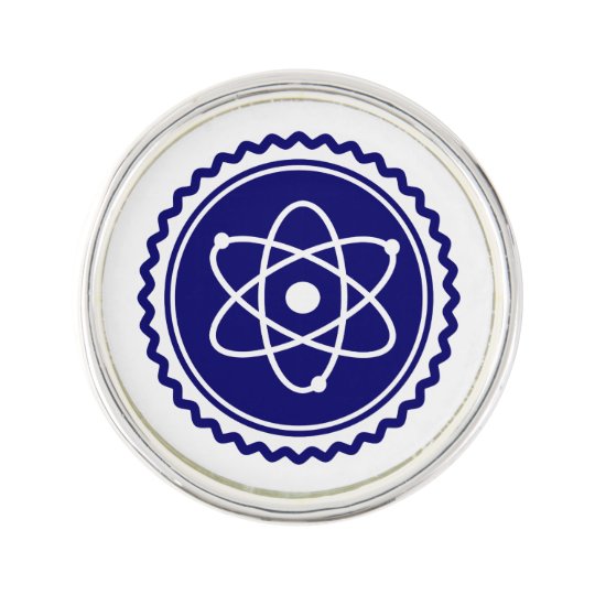 Essential Science Blue Atomic Badge Lapel Pin | Zazzle.com.au