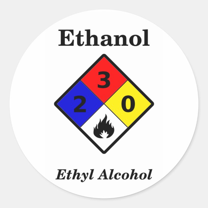 Ethanol MSDS Sticker | Zazzle.com.au