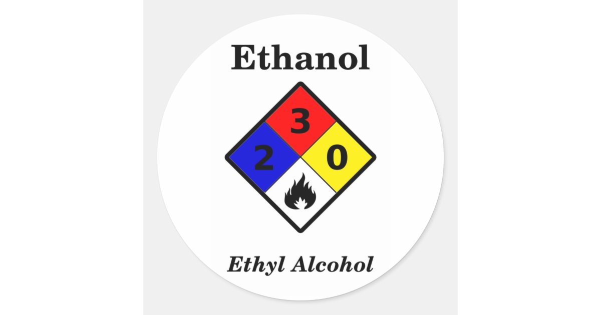 Ethanol MSDS Sticker | Zazzle