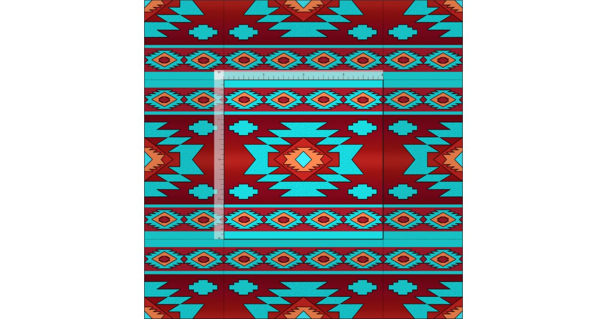 Ethnic Southwestern Geometric Pattern Fabric | Zazzle