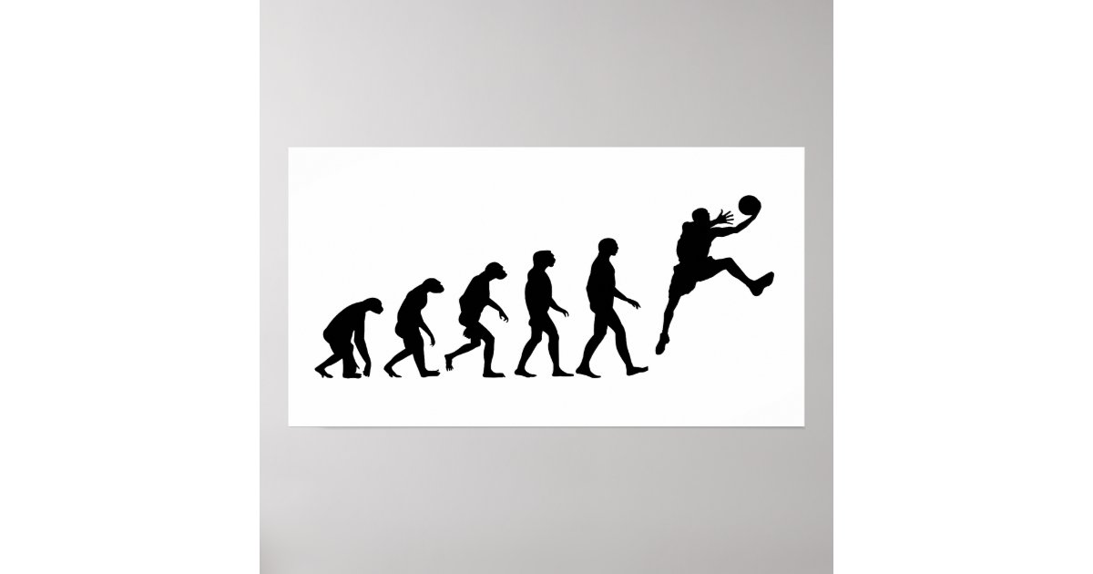 Evolution of Basketball Poster | Zazzle