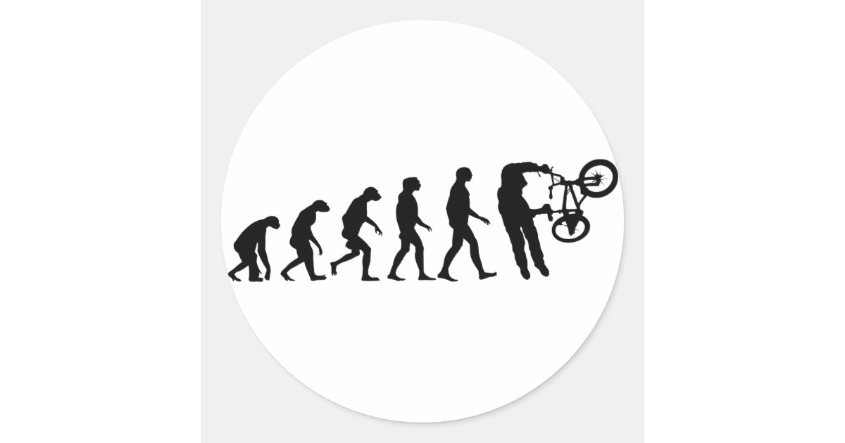 Evolution of BMX Classic Round Sticker | Zazzle