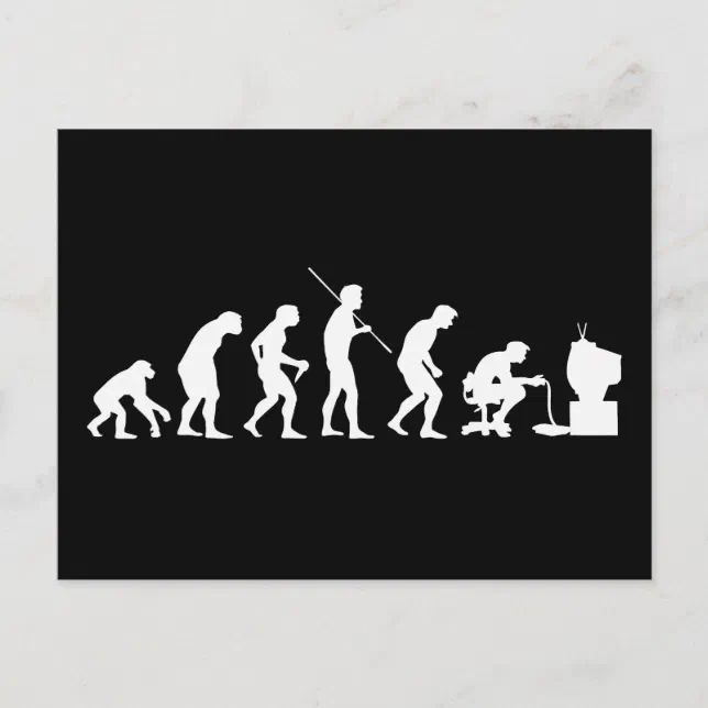 Evolution of Video Games Gaming Gamer Postcard | Zazzle