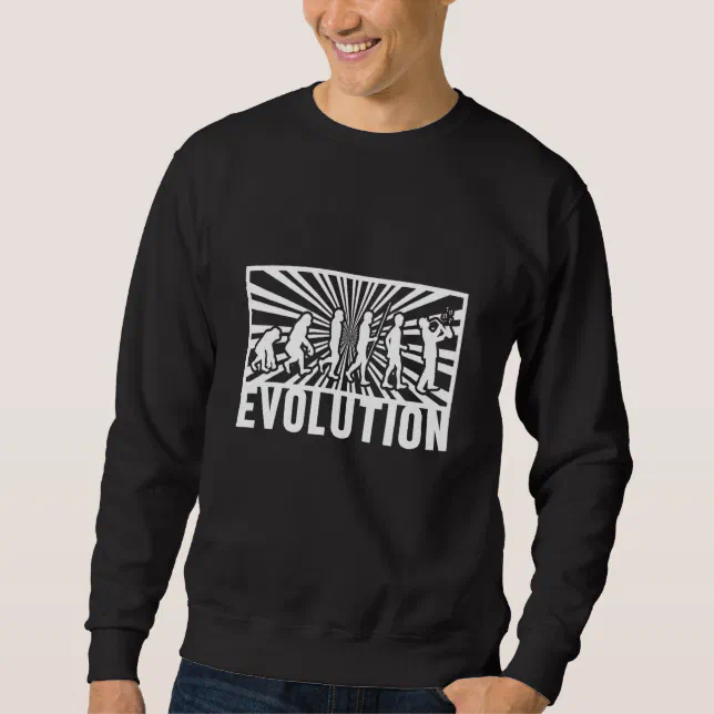 Evolution Saxophonist Saxophone Jazz Band Musical Sweatshirt | Zazzle