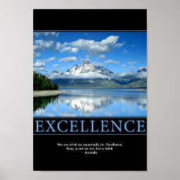 Excellence Inspirational Poster | Zazzle