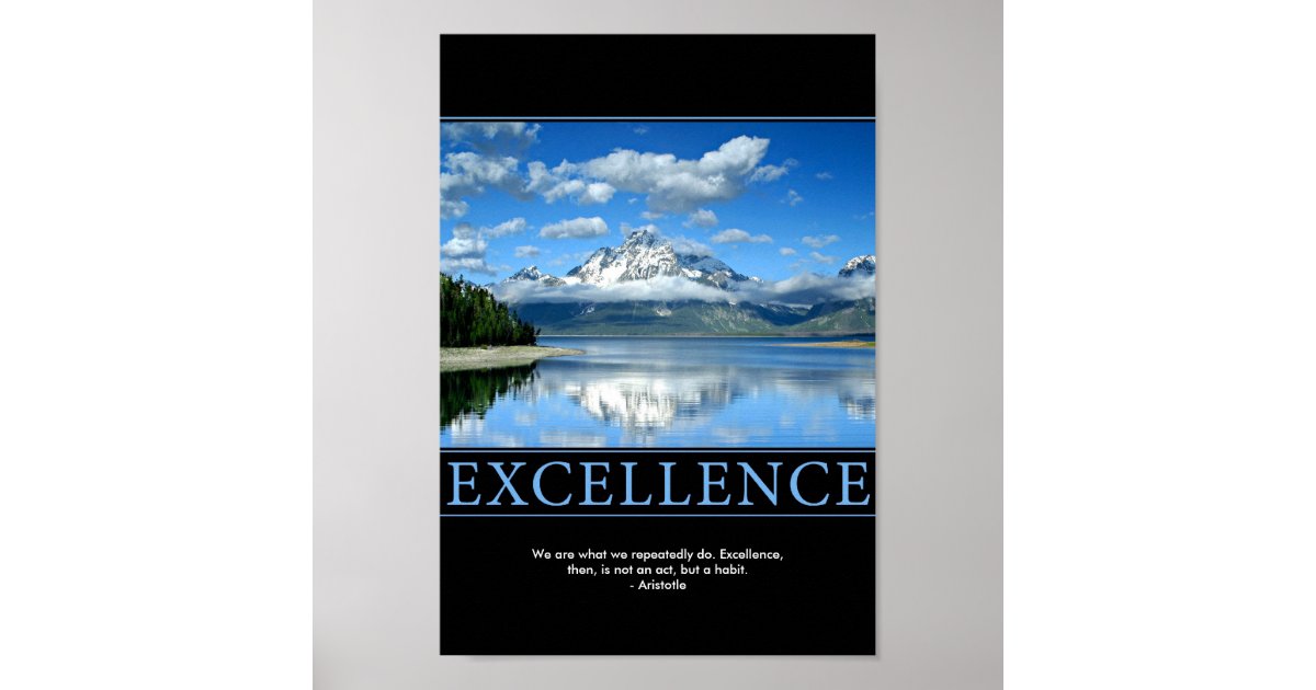Excellence Inspirational Poster | Zazzle