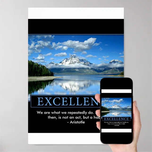 Excellence Inspirational Poster | Zazzle