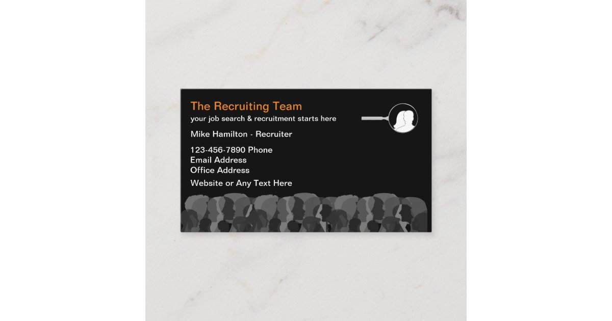 Executive Search Agency Recruiter Business Cards | Zazzle