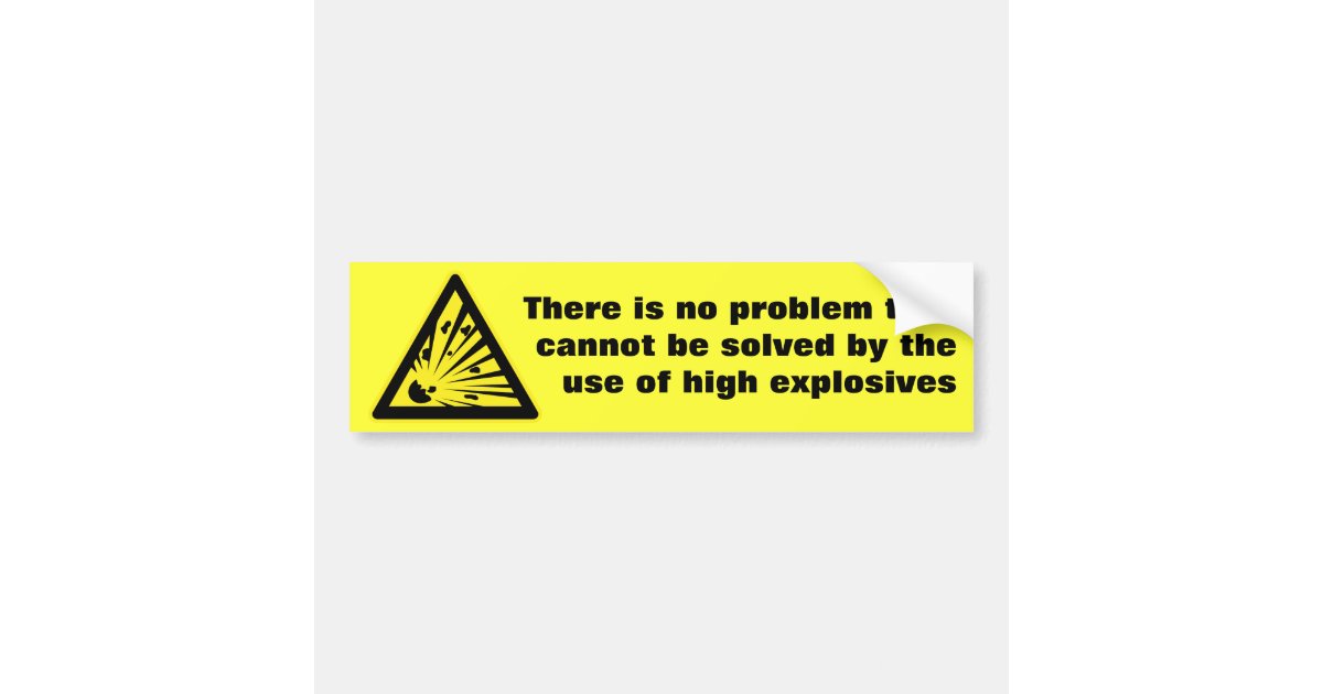 Explosive Bumper Sticker | Zazzle