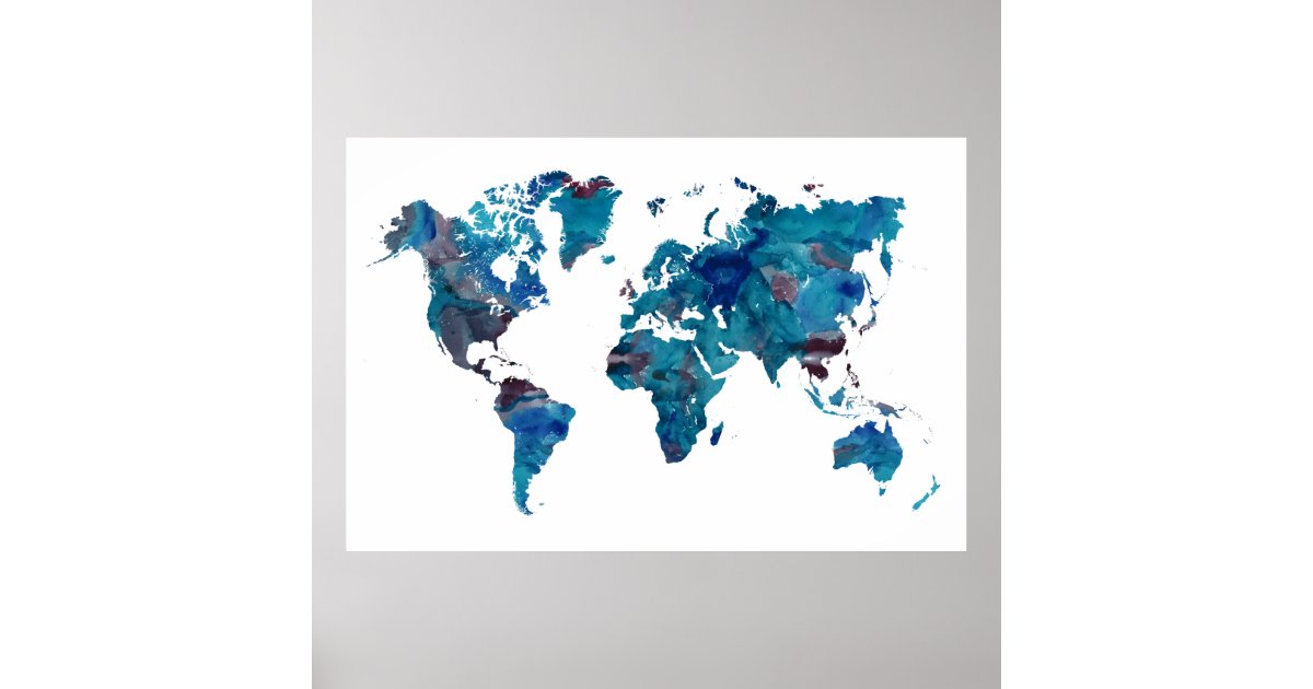 Extra large world map poster | Zazzle