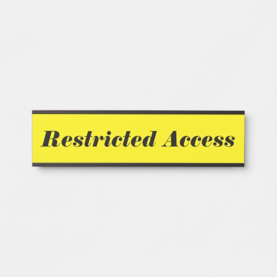 Eyecatching & Bold "Restricted Access" Door Sign | Zazzle.com.au