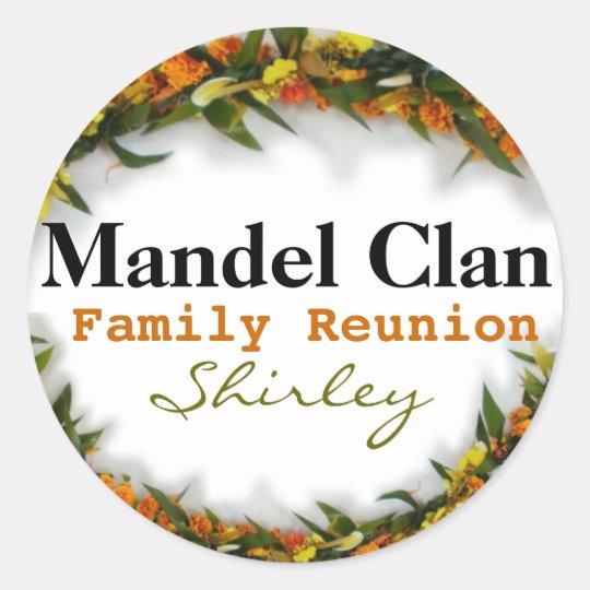 Family Reunion Name Tag Sticker Template Zazzle au