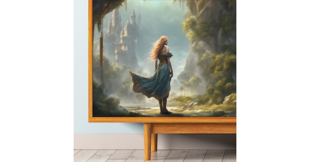 Fantasy Girl with Castle Decoupage Tissue Paper | Zazzle