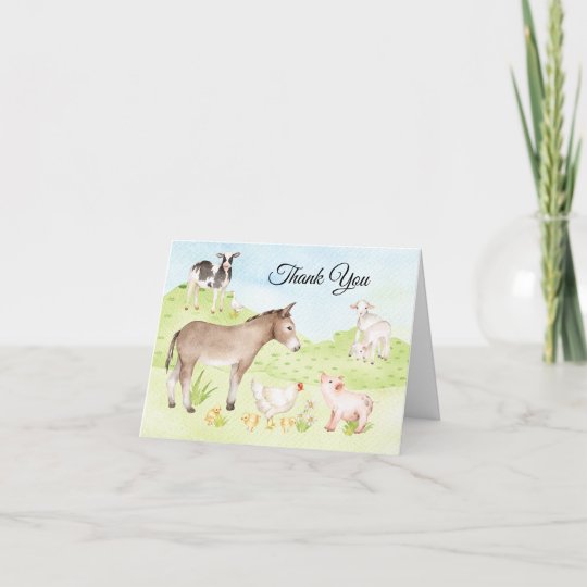Farm Animal Thank You Cards | Zazzle.com.au