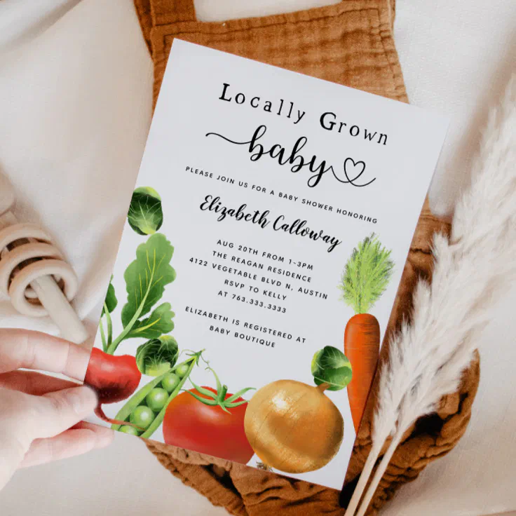 Farmers Market Baby Shower Invitation | Zazzle