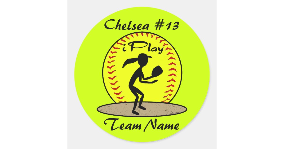 Fastpitch Softball Stickers | Zazzle