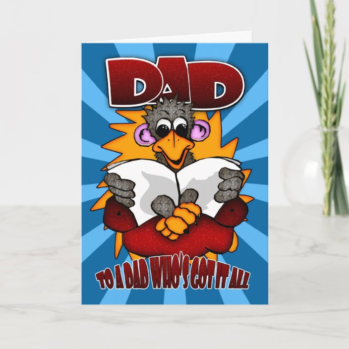 Father's Day Card - Funny Cartoon | Zazzle.com.au