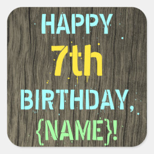 7th Birthday Party Stickers | Zazzle AU