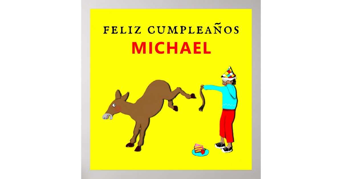 feliz cumpleanos birthday party poster | Zazzle