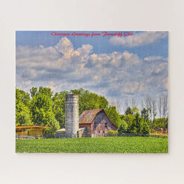 Ferncliff Ohio.Christmas Greetings Jigsaw Puzzle | Zazzle