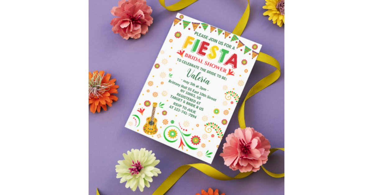 fiesta mexican Bridal Shower Cinco De Mayo Invitation | Zazzle