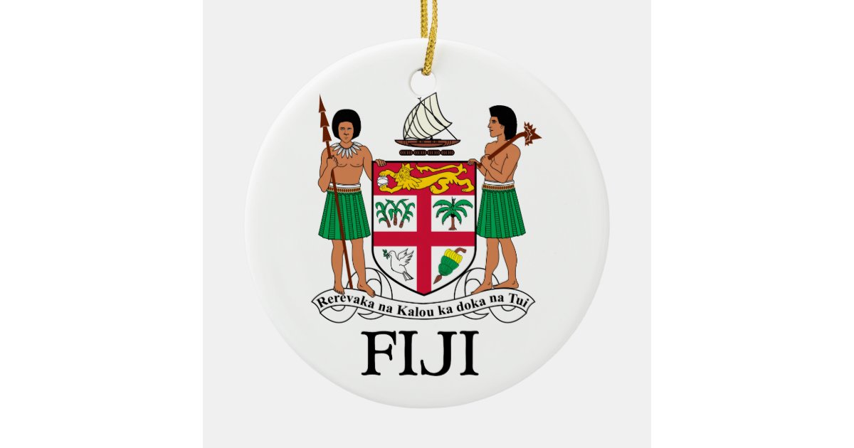 FIJI - emblem / flag / coat of arms / symbol Ceramic Tree Decoration ...
