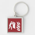 Fire Blanket Safety Sign Key Ring | Zazzle