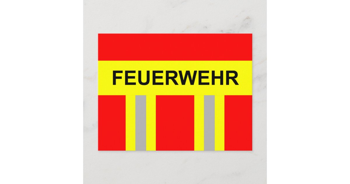 fire brigade symbol uniform red postcard | Zazzle