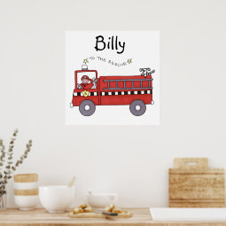 Fire Engine Poster | Zazzle
