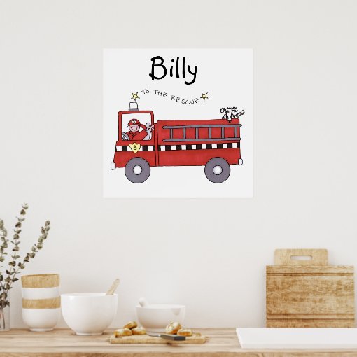 Fire Engine Poster | Zazzle