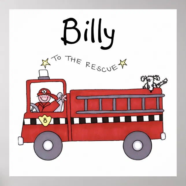 Fire Engine Poster | Zazzle
