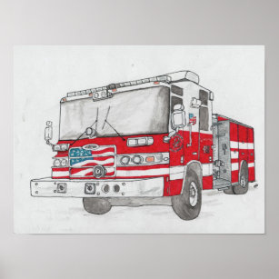 Fire Truck Posters & Photo Prints | Zazzle AU