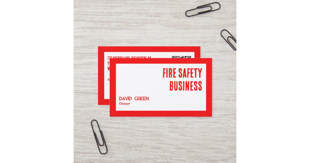 Firefighter Equipment Custom QR Business Card | Zazzle