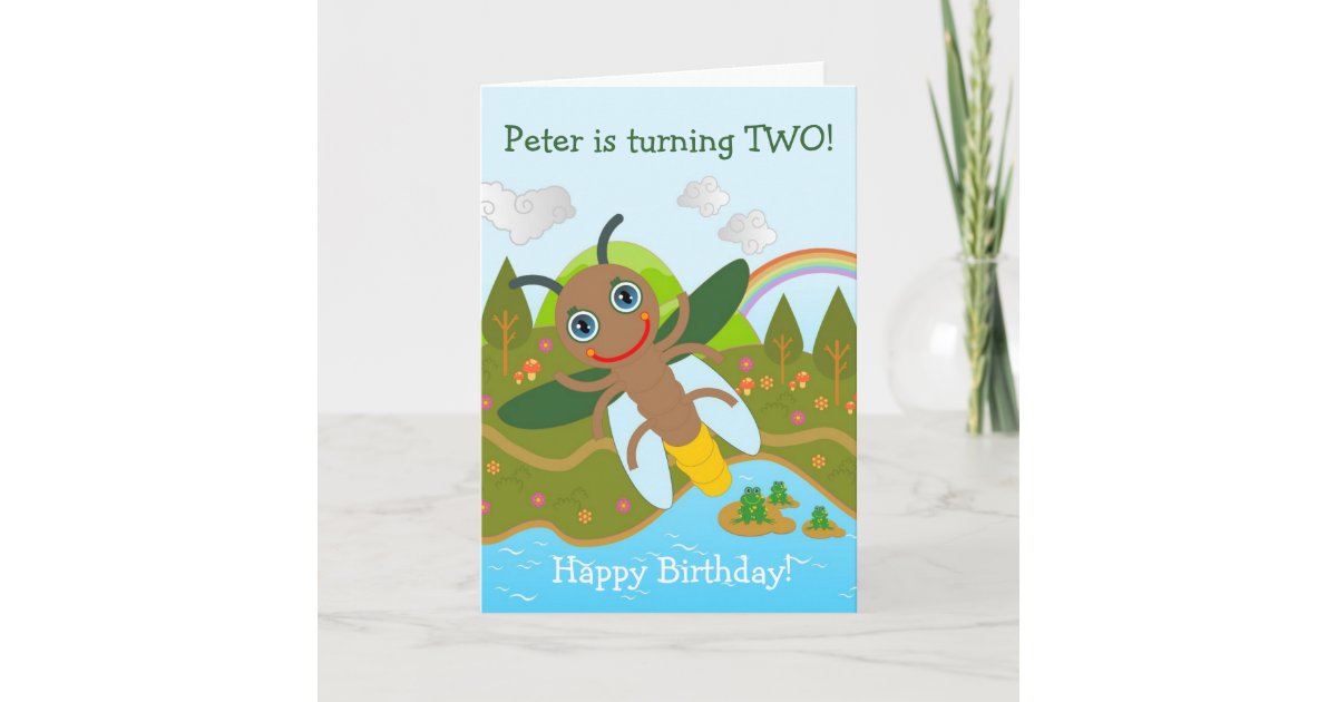 Firefly Wishing Happy Birthday Card | Zazzle