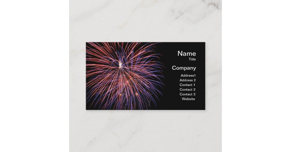 Fireworks Business Card | Zazzle